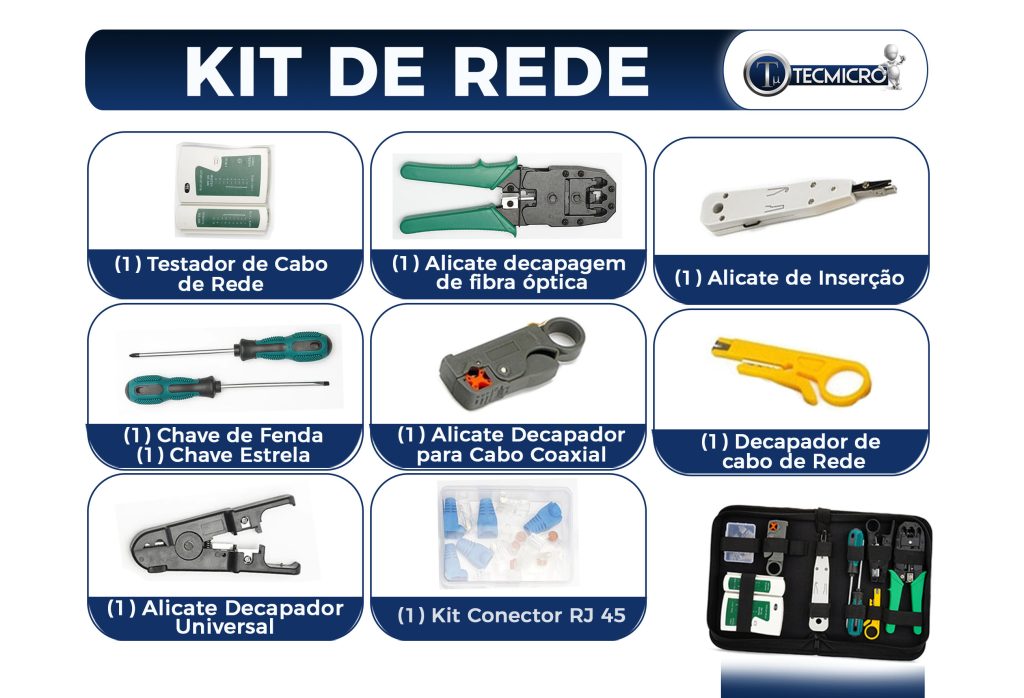 Kit de Ferramentas para Rede - TECMICRO ANGOLA